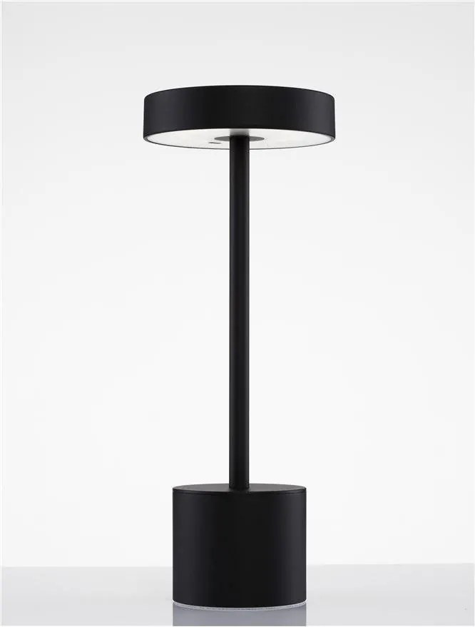NV 9002864 Venkovní stolní lampa FUMO černý hliník a akryl LED 2W 3000K 3000K 220-240V 163st. IP54 vypínač na těle / USB kabel - NOVA LUCE