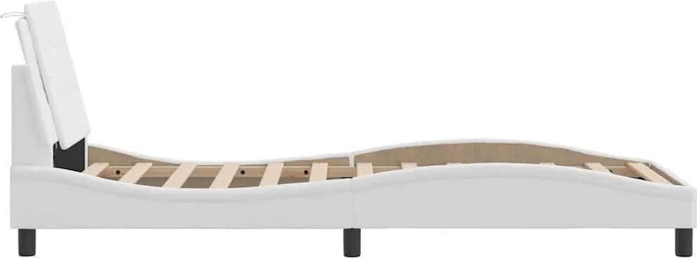 Rám postele bez matrace Zadar bílý 90x190 cm umělá kůže 3208150