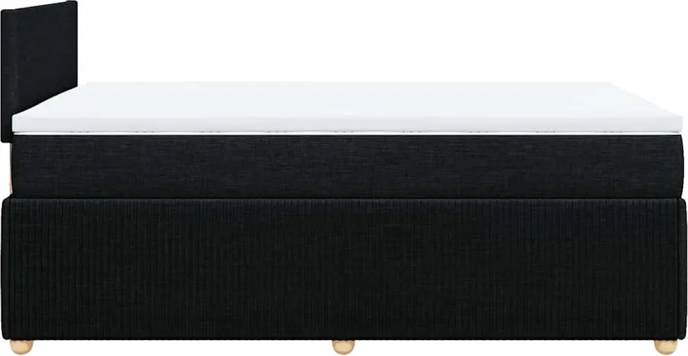 Box spring postel s matrací černá 120x190 cm textil 3287390