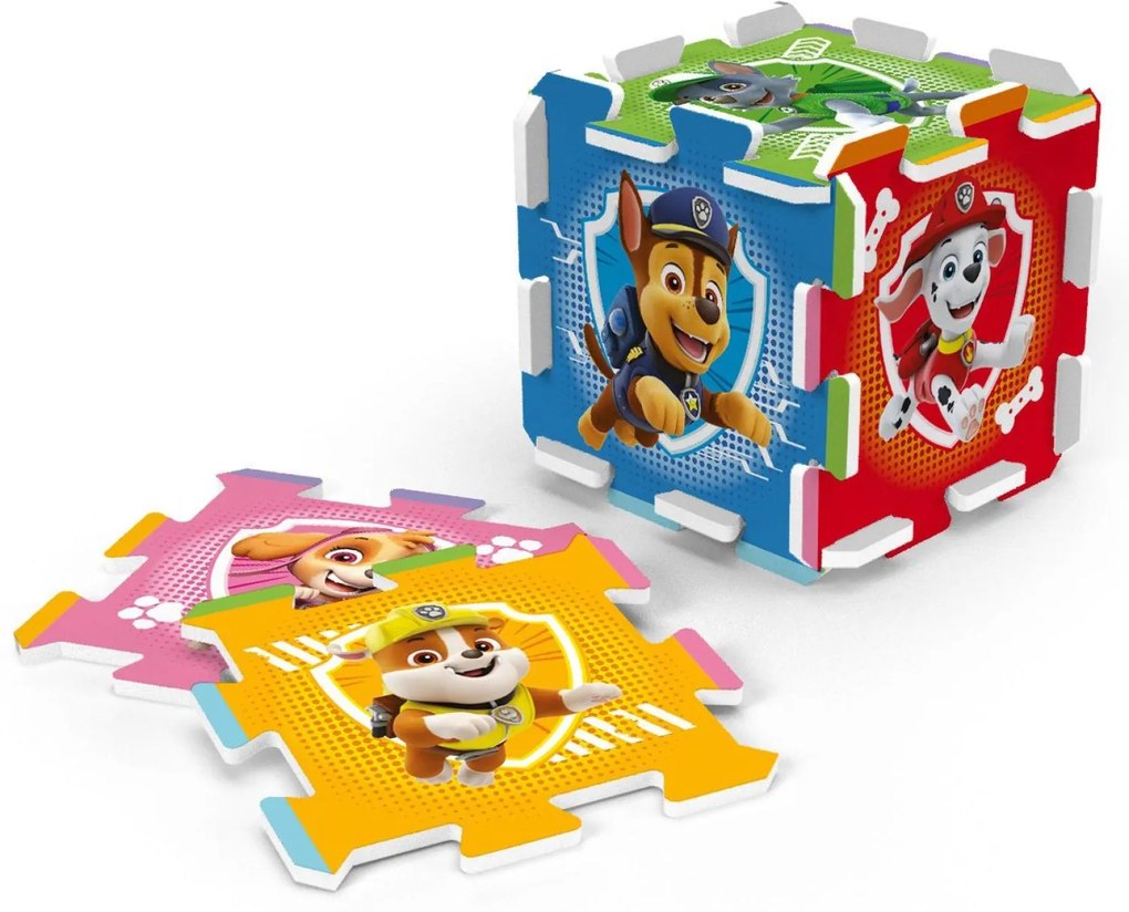 Pěnové puzzle Tlapková patrola/Paw Patrol 32x32x1cm 8ks ve fólii 0m+