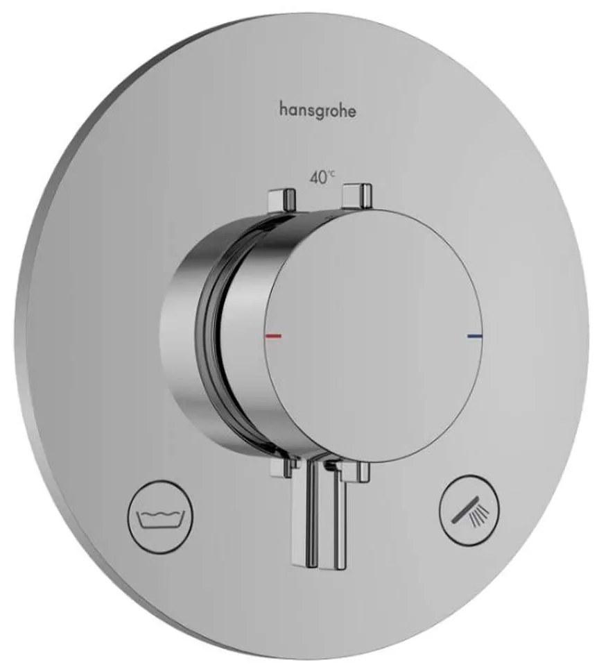 Hansgrohe Ecostat Comfort S - Termostatická baterie pod omítku, pro 2 spotřebiče, chrom 33718000