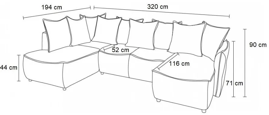 Tmavě šedá rozkládací rohová pohovka (pravý roh) Leon – Bobochic Paris