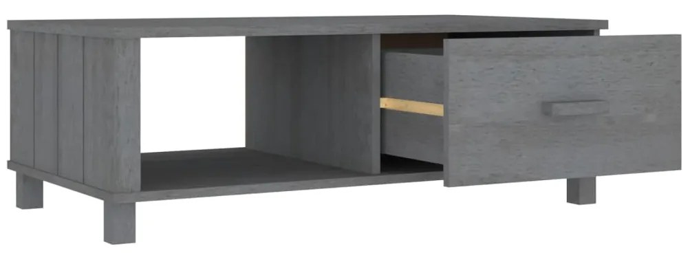 Konferenční stolek HAMAR tmavě šedý 100 x 55 x 35 cm borovice - Default Title