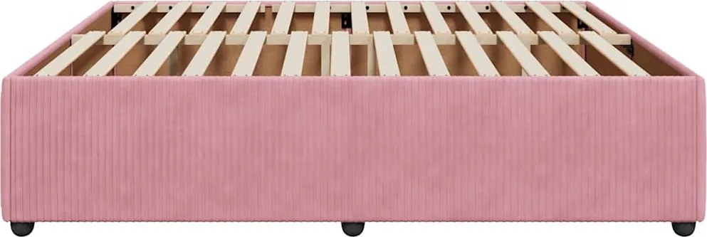 Rám postele růžový 200 x 200 cm samet 3285035