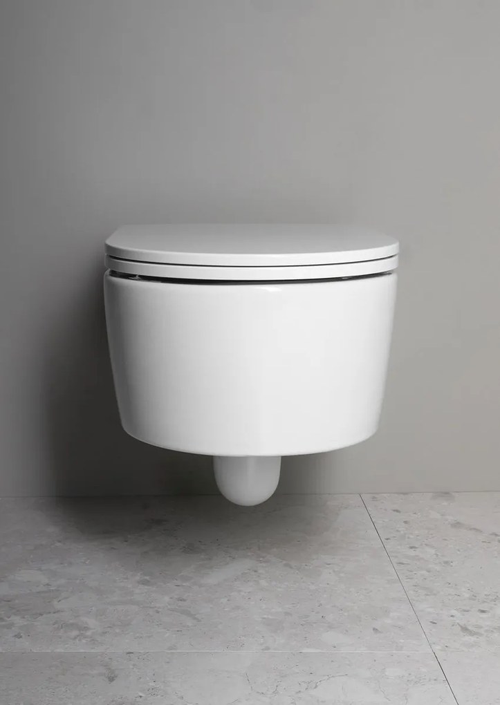 Isvea Sistema A závěsná WC mísa 36 x 53,5 cm Rimless keramika bílá 10SL02001