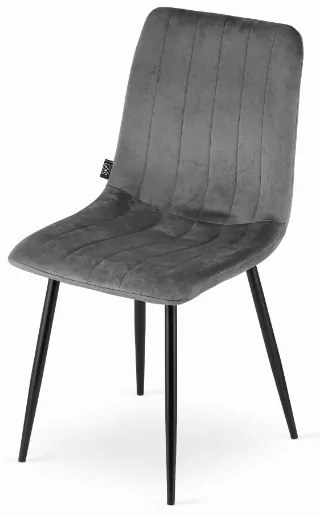 Sametová židle Verona tmavě šedá