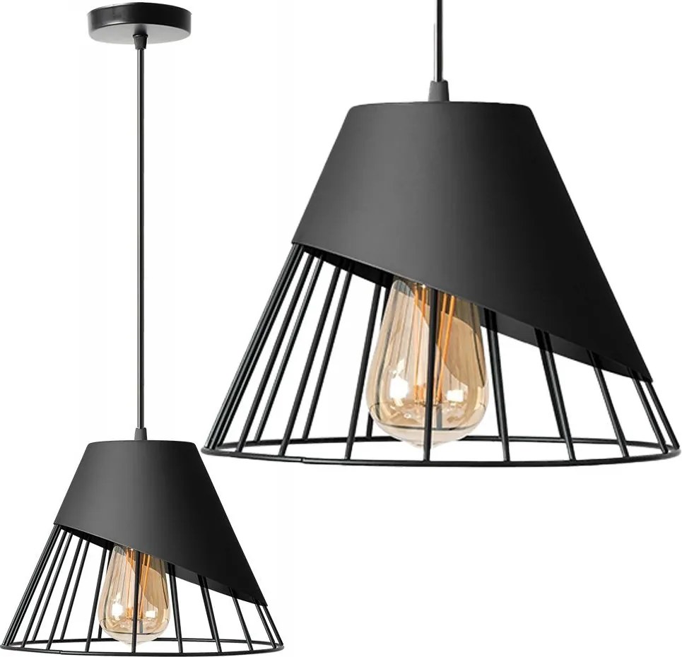 Toolight - Stropní svítidlo 1xE27 APP227-1CP, černá, OSW-00894