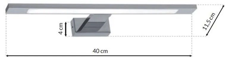 Nástěnné LED svítidlo Shine, 1x LED 7w, 4000k, (40 cm),
