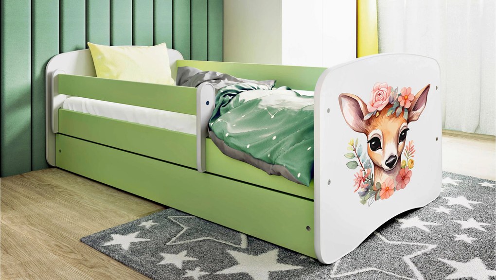 XXXLutz POSTEL PRO DĚTI A MLÁDEŽ 80/160 cm, zelená, bílá MID.YOU - Dětské pokoje sestavy - 00214200022H