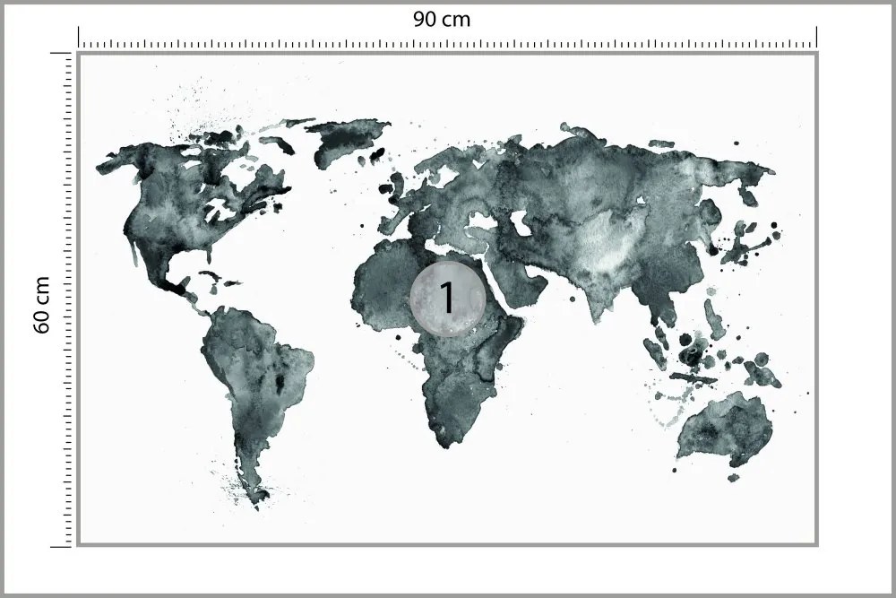 Fototapeta Mapa Světa Hladký vinyl 104x70.5