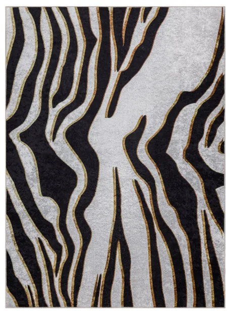 Koberec MIRO 52002.807 zebra, krémový / černý