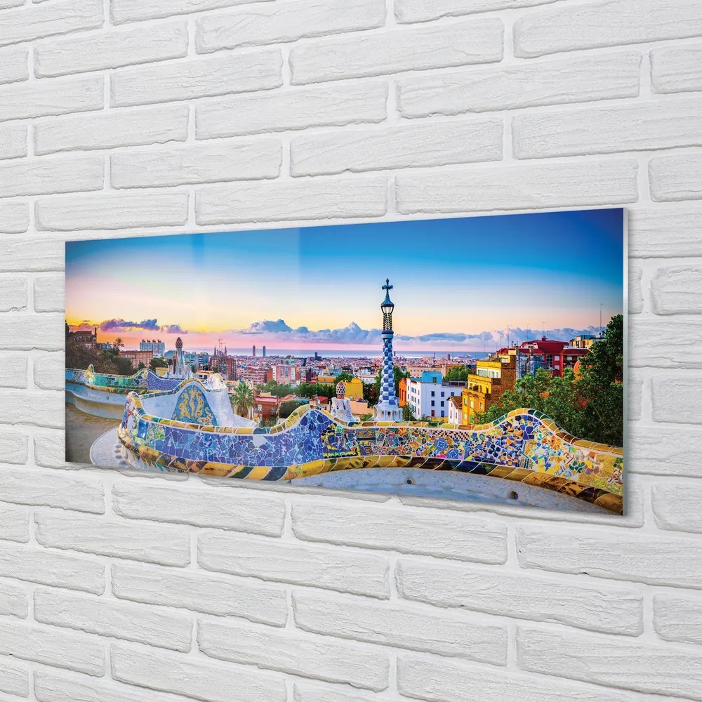 akrylový obraz Španělsko Panorama města 120x60 cm