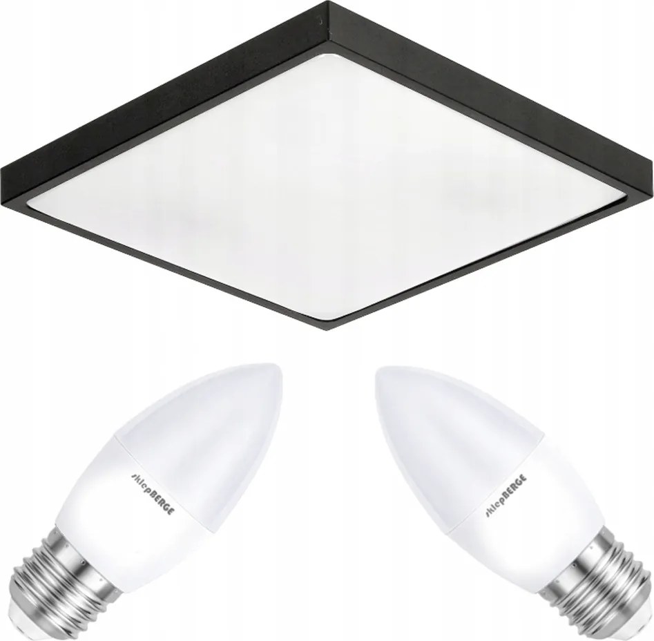 LED stropní svítidlo, panel, 2xe27 = 20w + žárovky v ceně