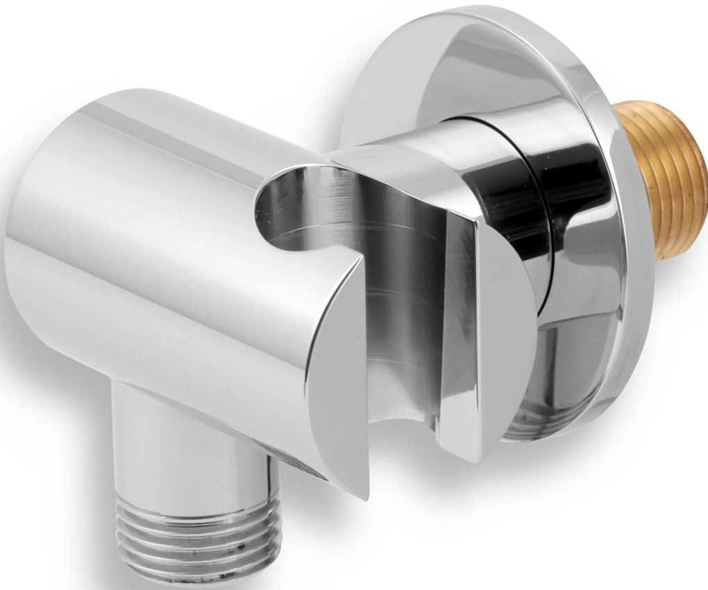 NOVASERVIS kovový držák sprchy s vývodem, chrom D/LUXUS,0