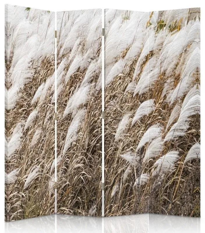 Ozdobný paraván Meadow Boho Beige - 145x170 cm, čtyřdílný, klasický paraván