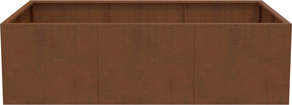 BestBerg Vyvýšený cortenový zahradní záhon  BBGR-640CT / 640 l / 150 x 100 x 43 cm / corten
