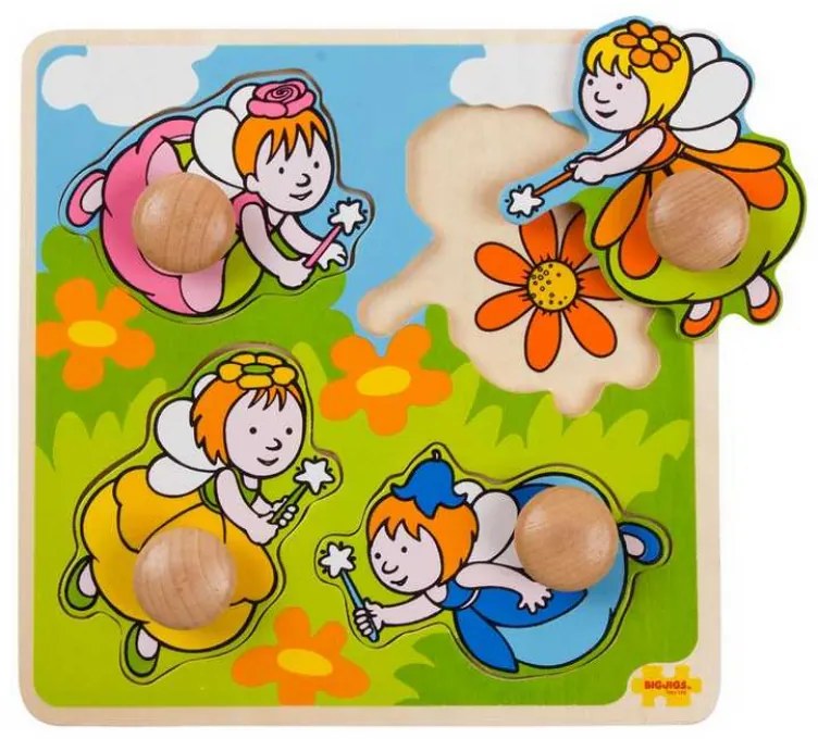 Bigjigs Toys Vkládací puzzle víly