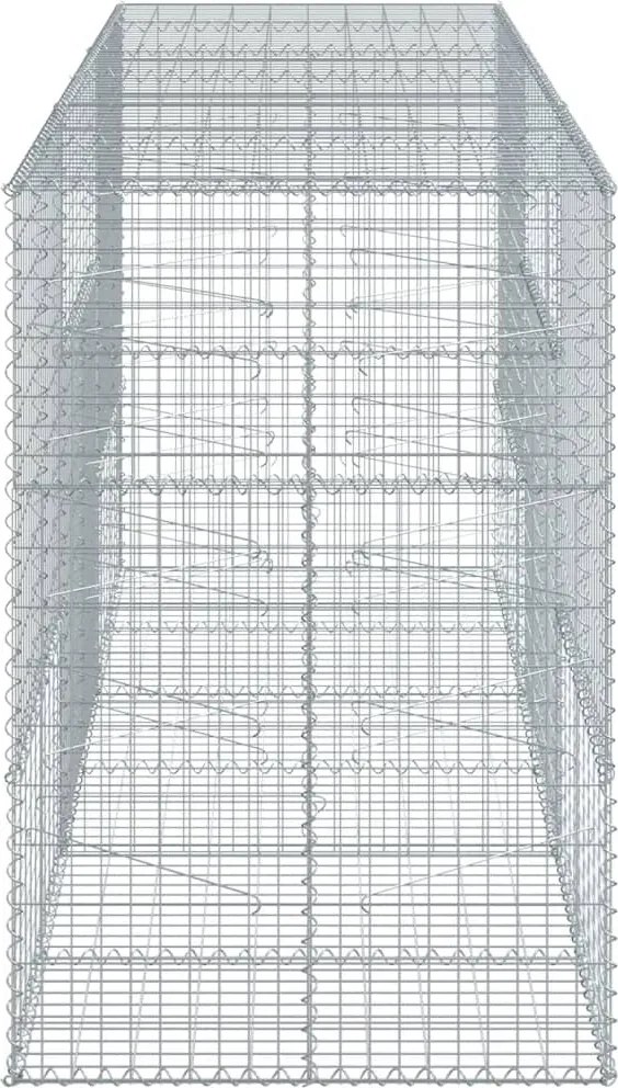 Gabionový koš s víkem 300 x 100 x 150 cm pozinkované železo 3295215