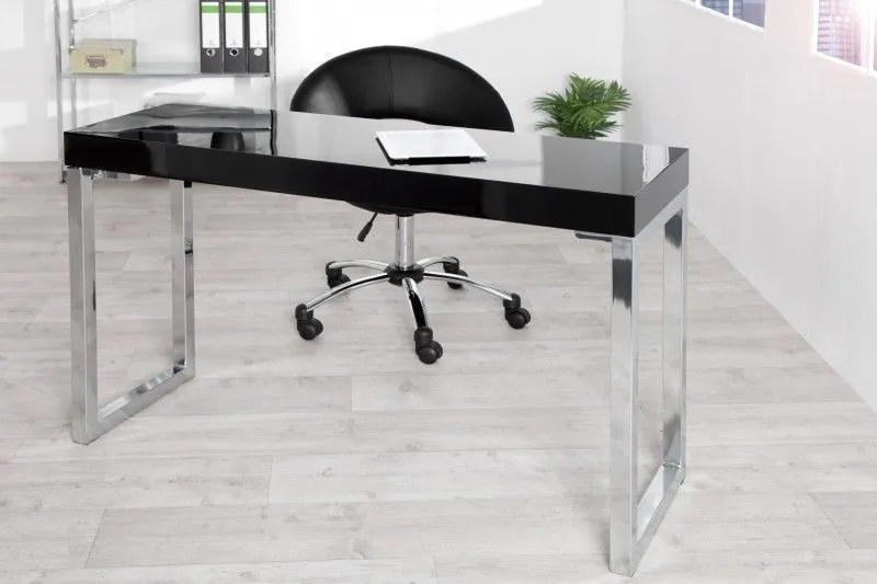 Deflee konzolový stůl DESK BLACK 120-40 CM PS22093MDF, chrom  120 cm x 75 cm x 40 cm