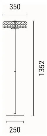 LED Stojací lampa PERFORATO LED/10W/230V 3000K lesklý chrom