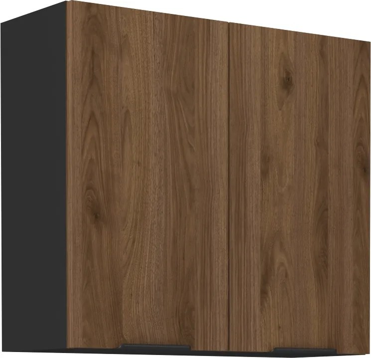 Horní skříňka, ořech okapi/černá, MENZO 80 G-72 2F