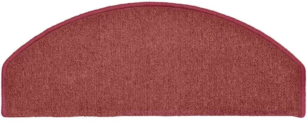 Schodové rohože 15 ks 65 x 24 x 4 cm bordó půlkulaté velké 322373
