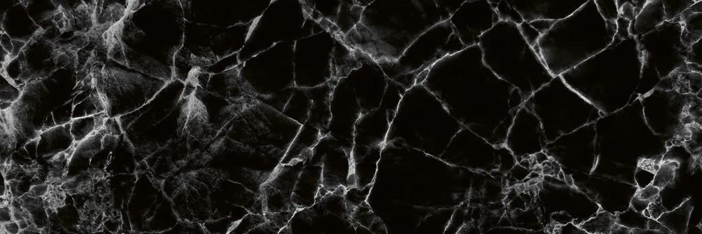DIMEX | Fototapeta do kuchyně Černý mramor KI-180-155 | 180 x 60 cm | černá, šedá