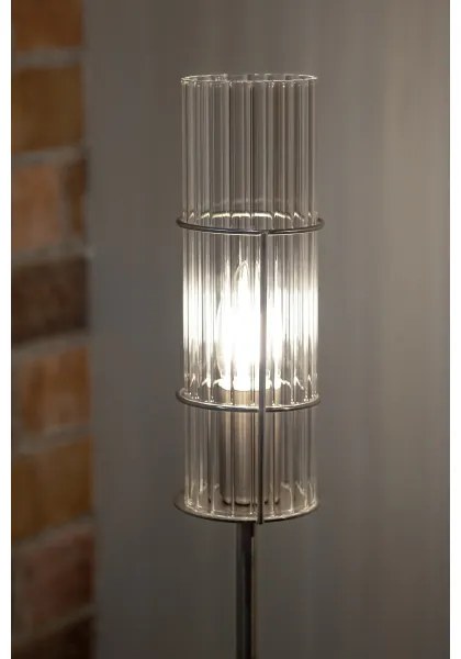 Markslöjd 108557 - Stolní lampa TUBO 1xE14/40W/230V 50 cm lesklý chrom/čirá
