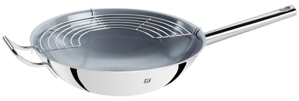 Zwilling Plus nepřilnavá pánev Wok se skleněnou poklicí 32 cm, 40992-032
