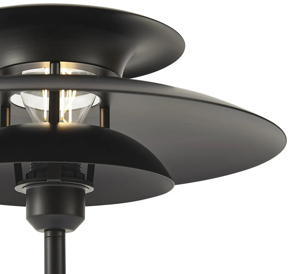 Retro stolní lampa černá ocel 45 cm - Pauly