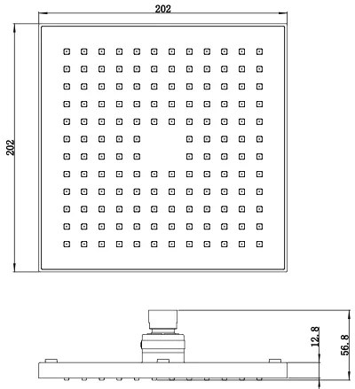 Novaservis - Pevná sprcha 200 x 200 mm chrom, RUP/220,0