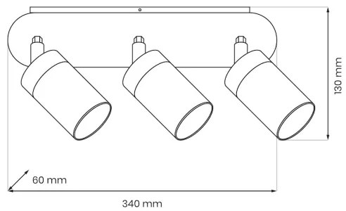 Brilagi - Bodové svítidlo POKER 3xGU10/25W/230V béžová