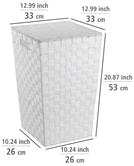 WENKO 22277100 - Koš ADRIA 33x53 cm bílá