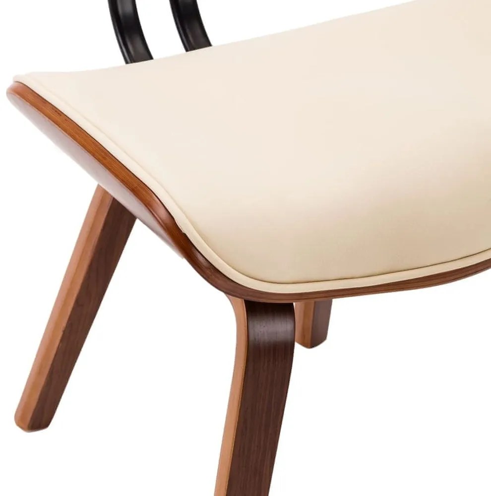 Petromila Jídelní židle 6 ks krémové ohýbané dřevo a umělá kůže