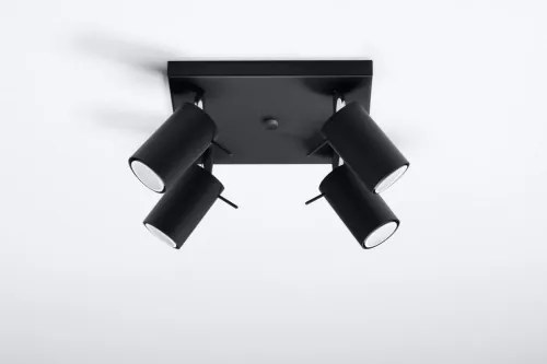 Stropní bodové svítidlo SOLLUX Ring 4 GU10 4x40W SL.0094 černá