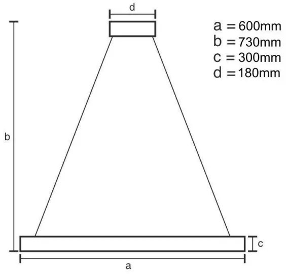 LED Stmívatelný lustr na tyči LED/80W/230V 3000-6500K zlatá + dálkové ovládání