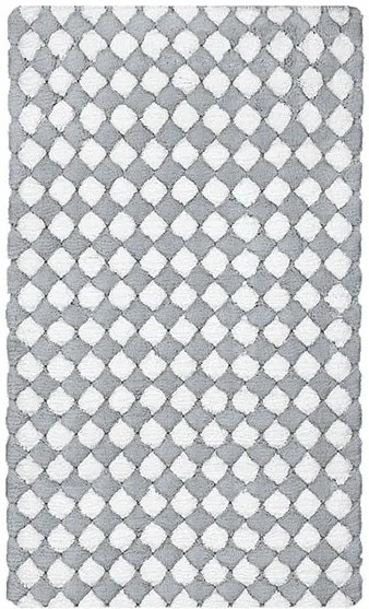 MERIDA koupelnová předložka 60x100cm, šedá/bílá (4036146360)