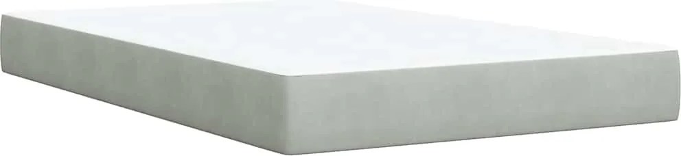 Box spring postel s matrací světle šedá 120x190 cm samet 3285626