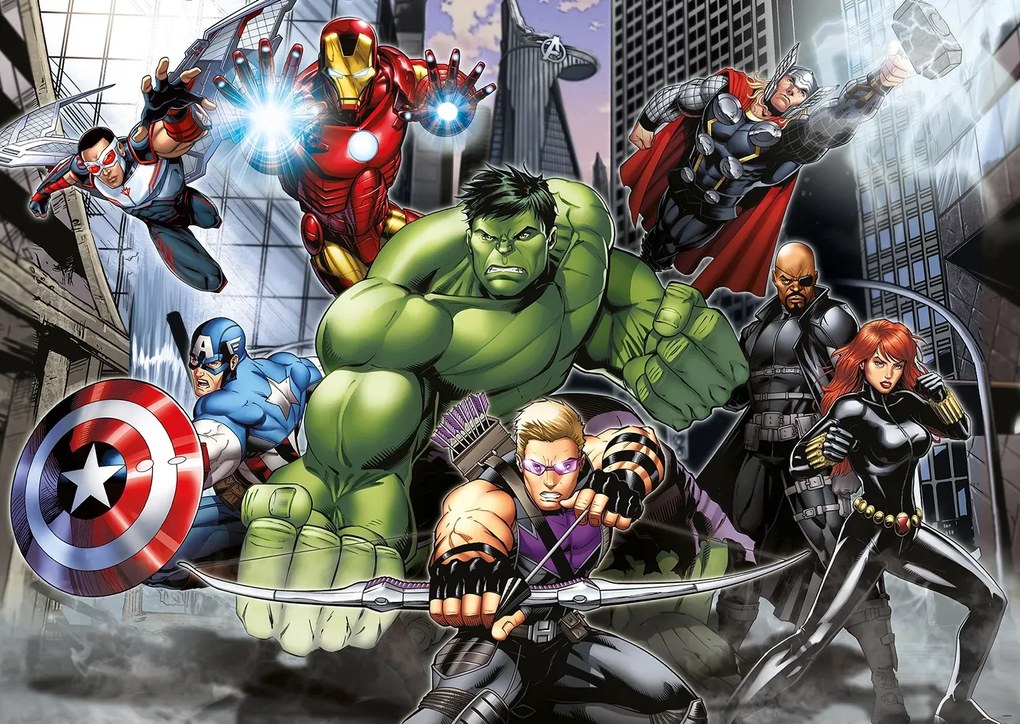 Dětská vliesová fototapeta na zed' Marvel Avengers Záchranná Mise, Disney | 155 x 110 cm | DFTDNM 5278