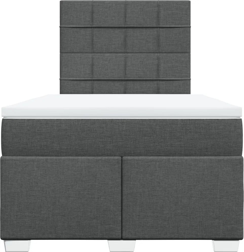 Box spring postel s matrací tmavě šedá 120x190 cm textil 3290428