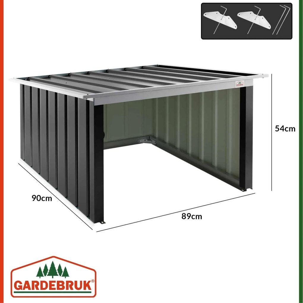 Deuba Garáž pro robotickou sekačku 89x90x54 cm - antracit