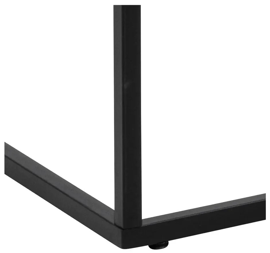 Konferenční stolek Barossa 110 cm bílý mramor/černý