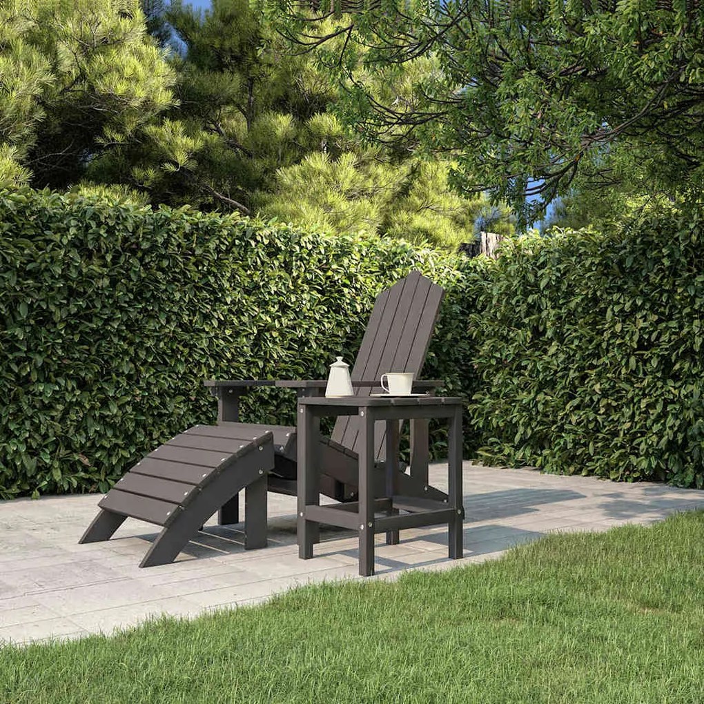 Zahradní stolek Adirondack antracitový 38 x 38 x 46 cm HDPE 318642