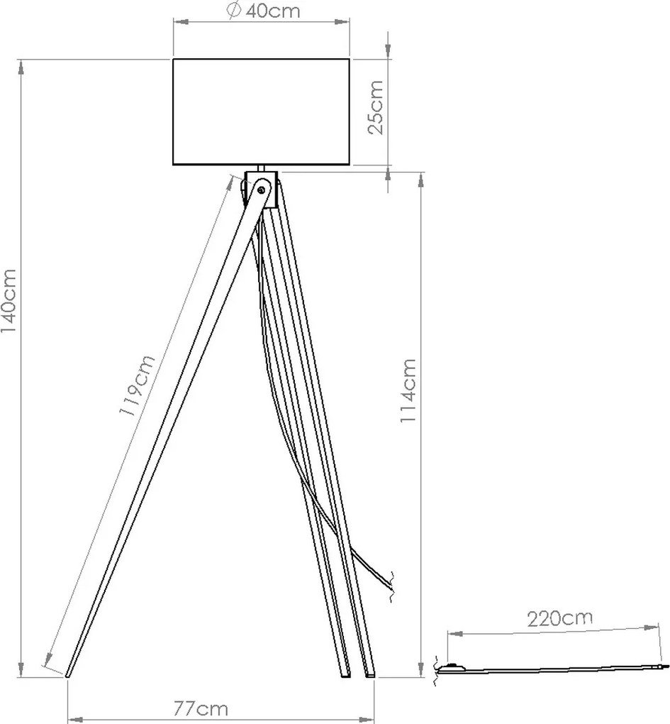 Sollux Lighting Stojací lampa NATT bílá