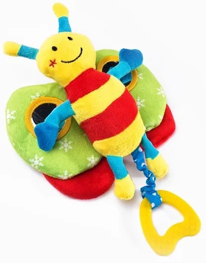SENSILLO | Hračky sensillo | Edukační plyšová hračka Sensillo motýlek s pískátkem | Žlutá |