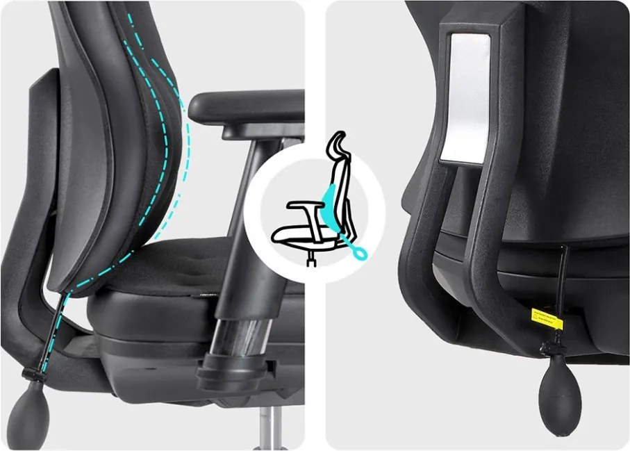 Ergonomická kancelářská židle MOSH Elite H – černá