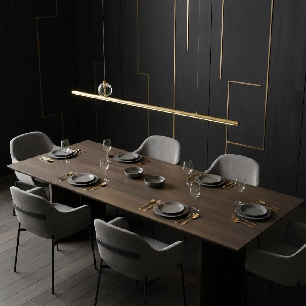 Toolight Toolight, LED stropní svítidlo 90cm, APP1778-CP, zlatá matná, OSW-04056