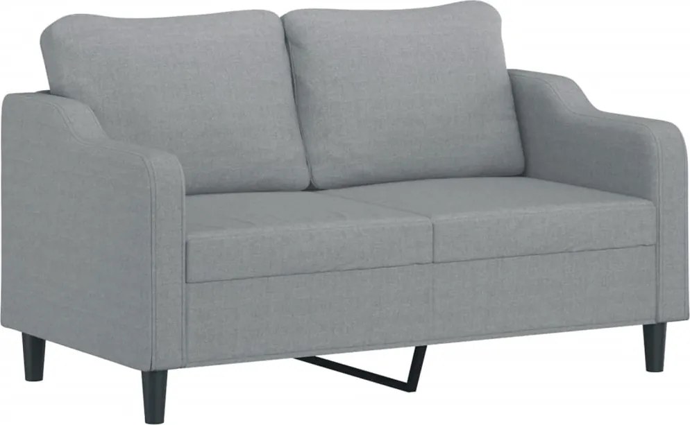 3dílná sedací souprava s poduškami světle šedá textil 3201810