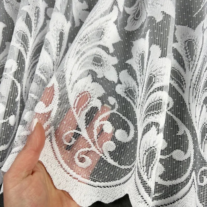 Vitrážová žakárová záclona 7012, výška 60 cm, metráž