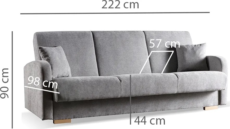 Sedací sestava LAOSA | 3+1 | rozkládací + úložný prostor | matana 19 hnědá